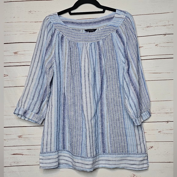 Lands' End | Tops | Lands End Striped Linen Tunic | Poshmark